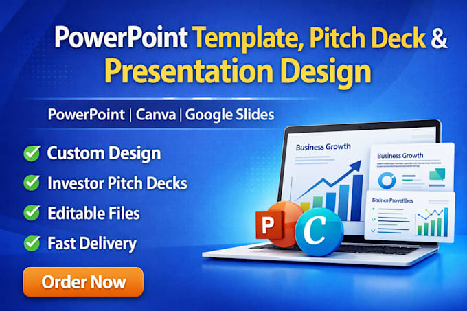 Modèle de présentation powerpoint, conception de pitch deck, keynote ...