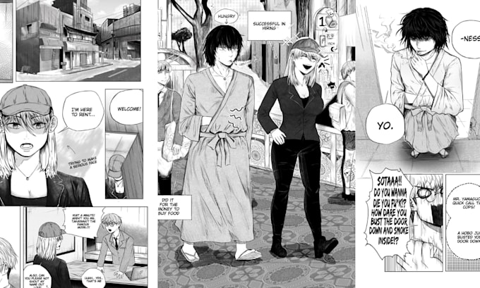 Draw manga or comic illustrations for you by Kokonatsu_ | Fiverr