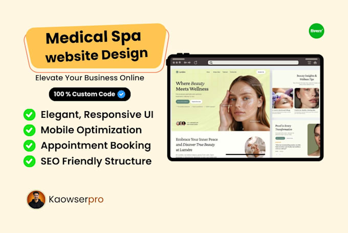 Design a custom medical spa website to grow your bookings by Kaowserpro ...