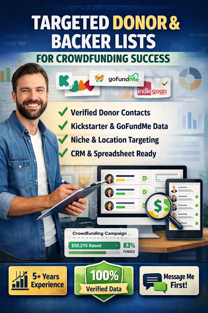 Provide verified donor and backer lists for your crowdfunding campaign ...
