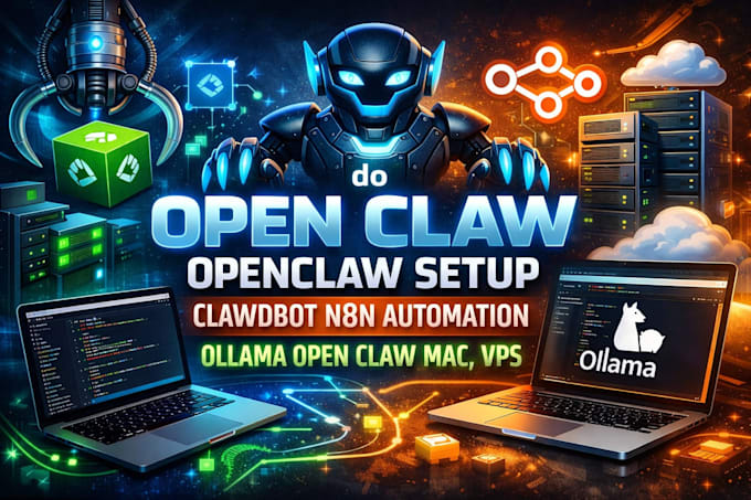 Configuração do open claw openclaw, clawdbot, automação com n8n, ollama ...