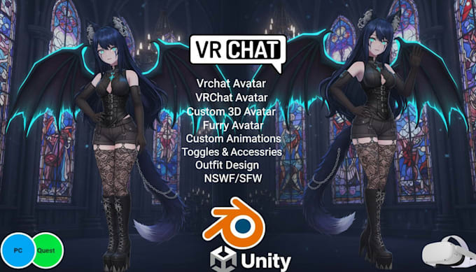Modelo 3d personalizado de avatar de vrchat, personaje humanoide para ...