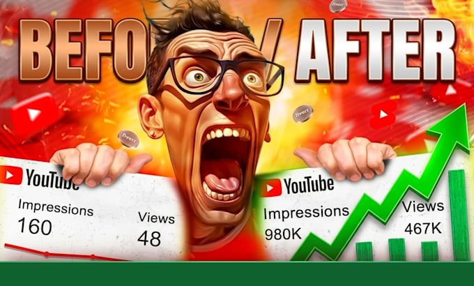 Design viral and eye catching youtube thumbnails that boost ctr by ...