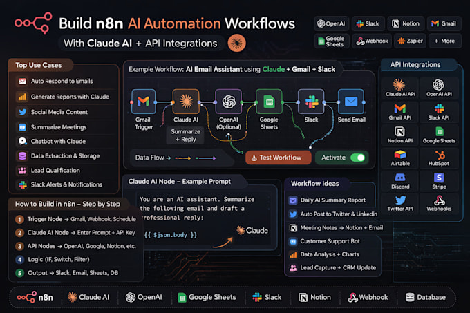 N8n ai automatisierungs-workflows mit claude ai und api-integrationen ...