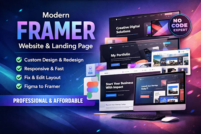Design fix edit framer landing page layout redesign customize framer ...