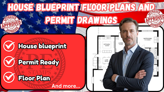 Design house blueprint floor plans and permit drawing in autocad and ...