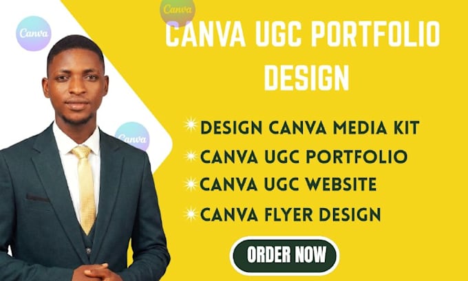 Design professional canva ugc portfolio canva ugc media kit canva ugc ...