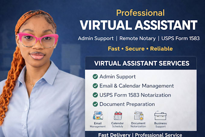 Be your virtual assistant, admin support and notarize usps form 1583 ...