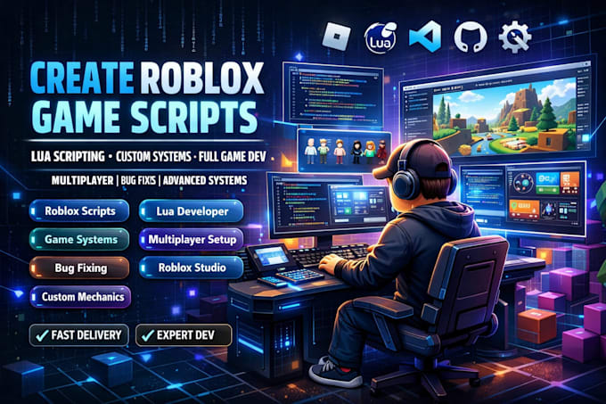 Crear script para juego de roblox, desarrollo completo del juego ...
