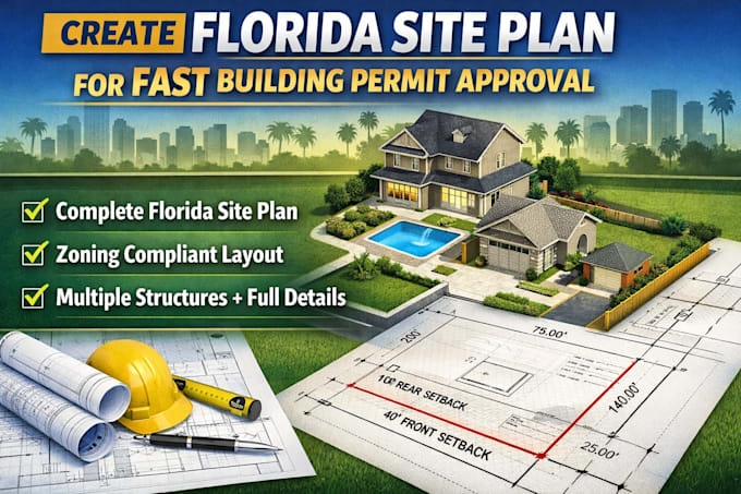 Design florida site plan for city permit approval fast approval by Engr ...