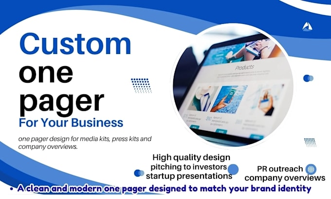 Design modern one pager design for media kits, press kits and company ...