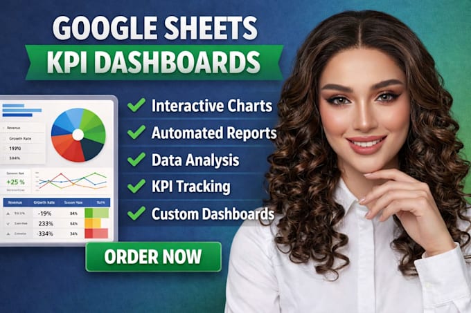 Build google sheets kpi dashboard data analysis report automation by ...