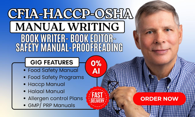 Create osha, haccp plan, food safety system and cfia compliant ...
