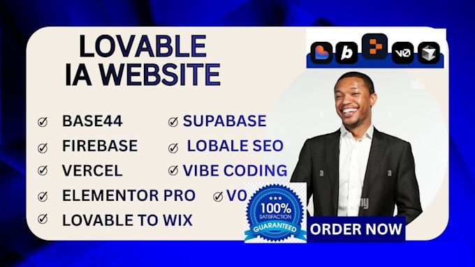 Diseñaré un sitio web lovable ai, vibe coding, lovable para wix ...