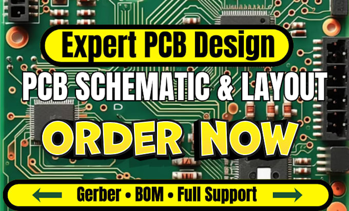 Design professional pcb schematic and layout with gerber, bom and full ...