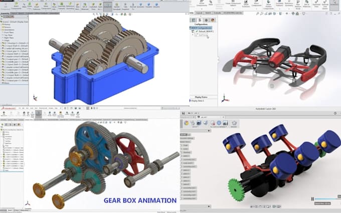 Mechanical design 3d cad model assembly drawings step using ptc creo ...