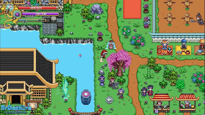 Create pixel art tileset 2d sprite sheet rpg maker pixel background by ...