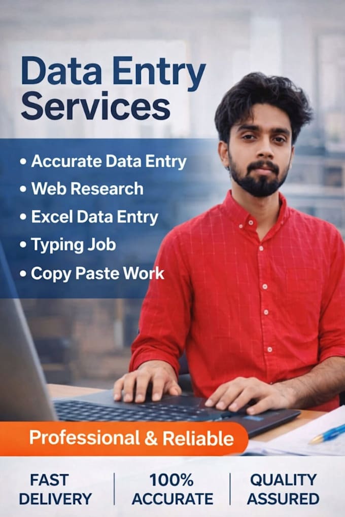Do fast and accurate data entry by Prodip63 | Fiverr