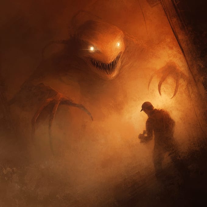 Create concept art, book cover, monster art, horror art by Anthosny ...