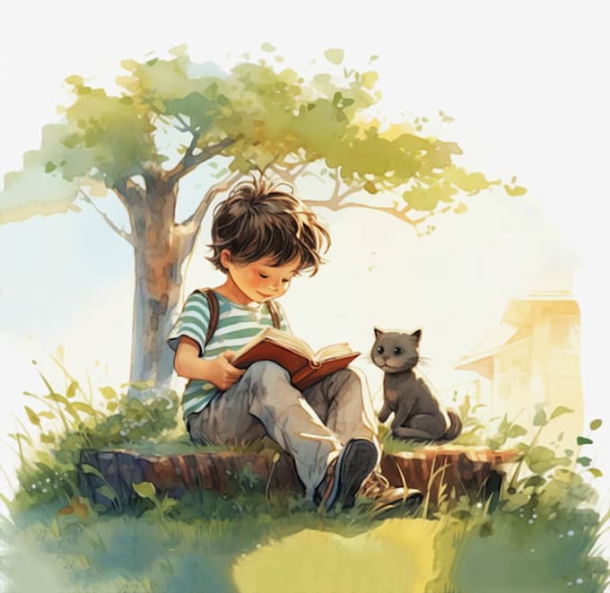 Children storybook illustration watercolor by Baileyrice1122 | Fiverr