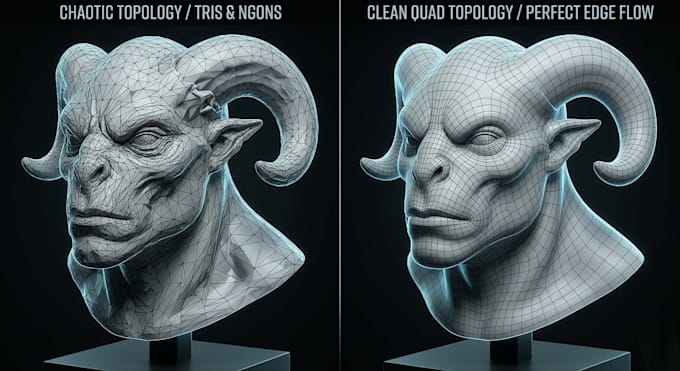 Do professional retopology , uvs for game ready 3d models by ...