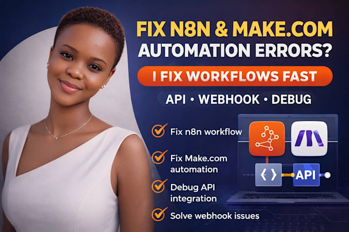 Corriger le workflow n8n, automatiser la communication, intégration api ...