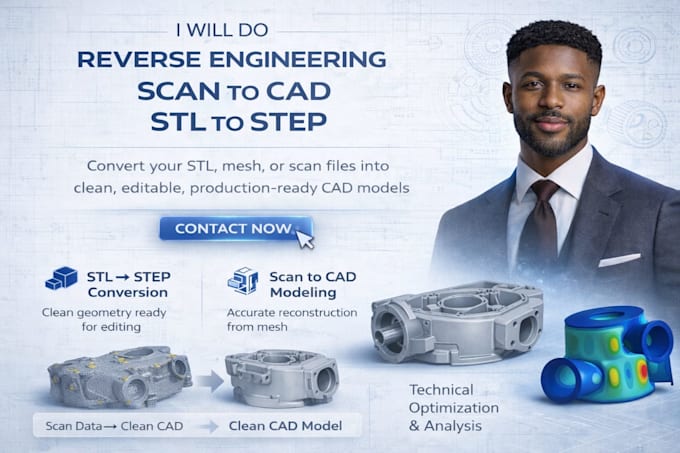 Do reverse engineering scan to cad, stl to step, cad conversion malware ...