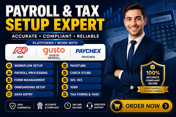 Adp gusto payroll paychex paystubs check stubs w2, w3, tax form, 1099 ...