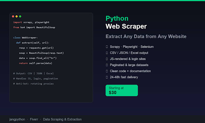 Créer un scraper web python pour extraire des données de n'importe quel ...