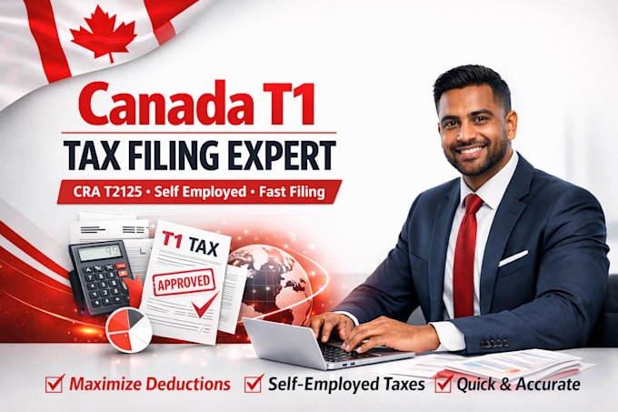 File your canada t1 income tax return and cra t2125 self employed tax ...