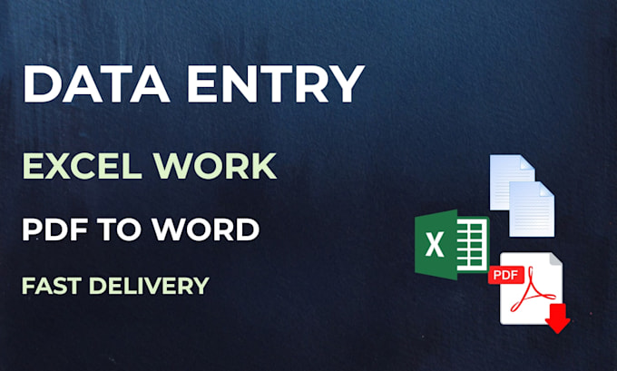 Do accurate data entry, excel work and pdf conversion by Khkcreator ...