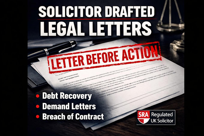 Solicitor drafted letter before action debt recovery demand letter uk ...