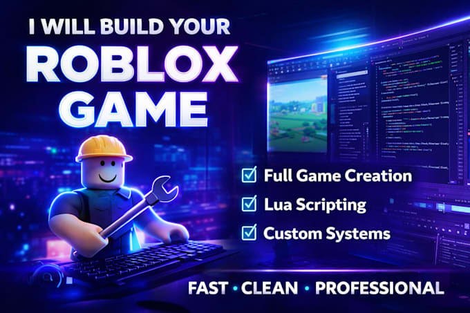 Be your roblox game developer, roblox game development, roblox game ...