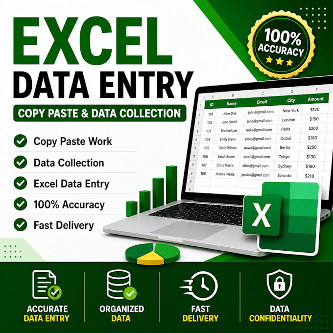 Excel data entry, copy paste and data collection fast by Sametyping ...