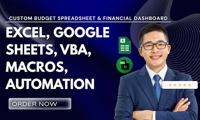 Design budget spreadsheet, custom excel googlesheet template with vba ...