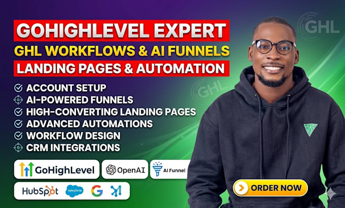 Setup gohighlevel workflow ghl landing page ai funnel go high level ...