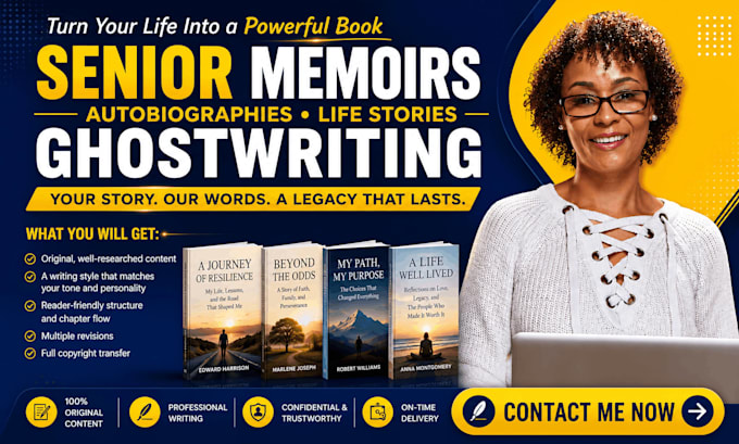 Write autobiography, memoir, life story, history book, personal book ...