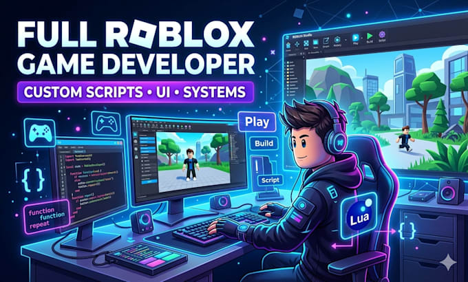 Create a full roblox game with scripting and ui design by Joebarry08 ...