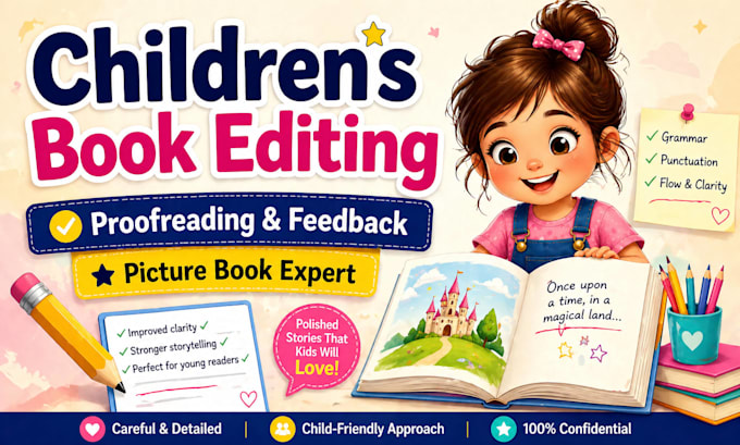 Edit, proofread children story book and provide feedback as picture ...