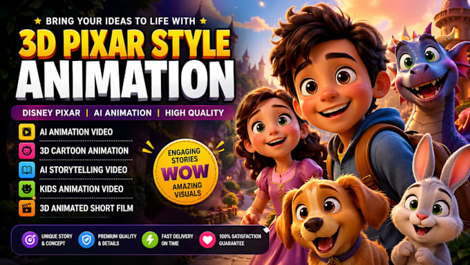 Do 3d pixar animation disney 3d pixar style animation ai storytelling ...