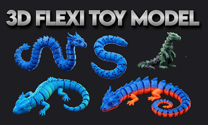 3d flexi toy fantasy character statue action figure cad toy articulated ...