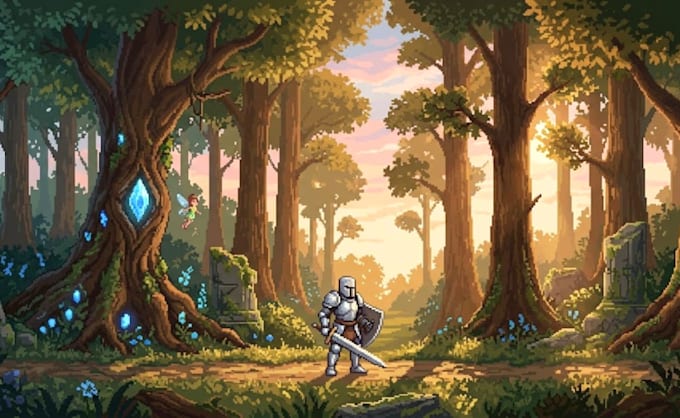 Dessiner une feuille de sprite de personnage pour jeu 2d pixel art ...