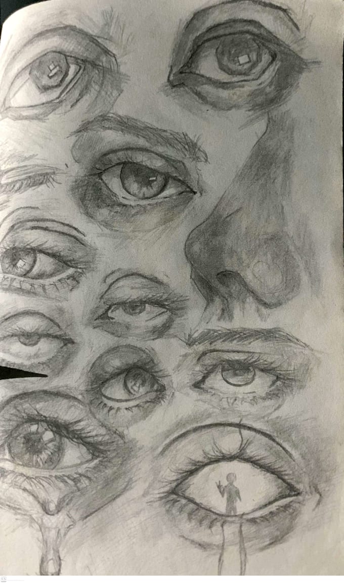 Draw realistic pencil sketch or anatomy drawing by Fahrul_store | Fiverr