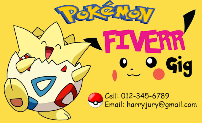 Customize name card pokemon style by Jury_k | Fiverr