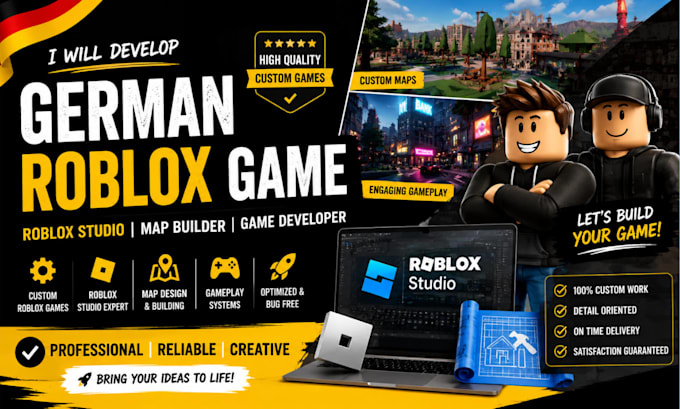 Develop german roblox game, roblox studio, roblox map builder and game ...