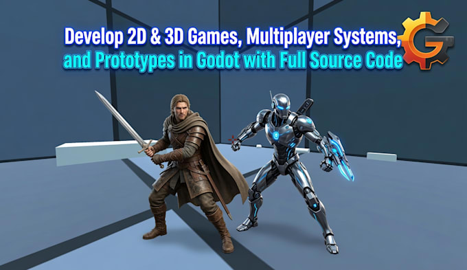 Develop 2d and 3d game, multiplayer and prototype in godot include ...