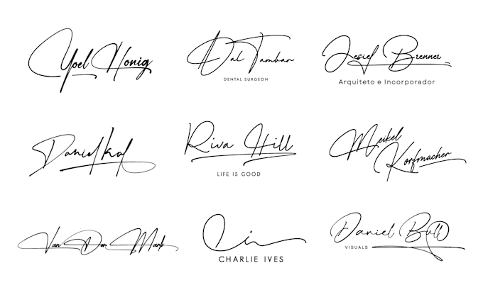 Design a handwritten, script, cursive, signature logo by ...