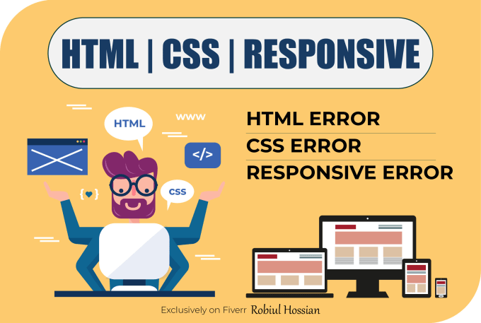Fix html, css or responsive errors by Robiul_hossain | Fiverr Fix html, css or responsive errors by Robiul_hossain | Fiverr