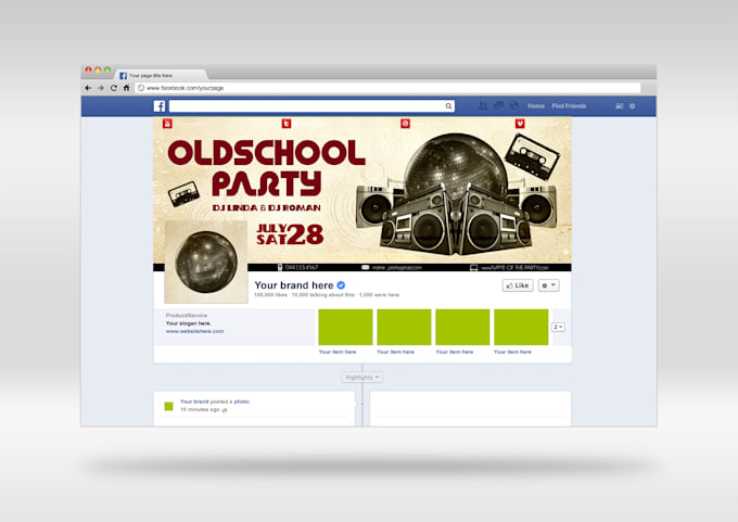 Design retro vintage fb covers, banner, ads, flyer or poster by ...