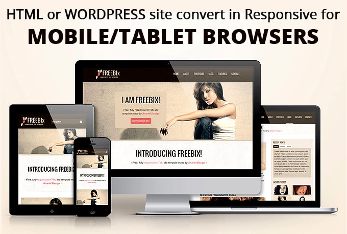 Turn your normal website and design to responsive html by ...